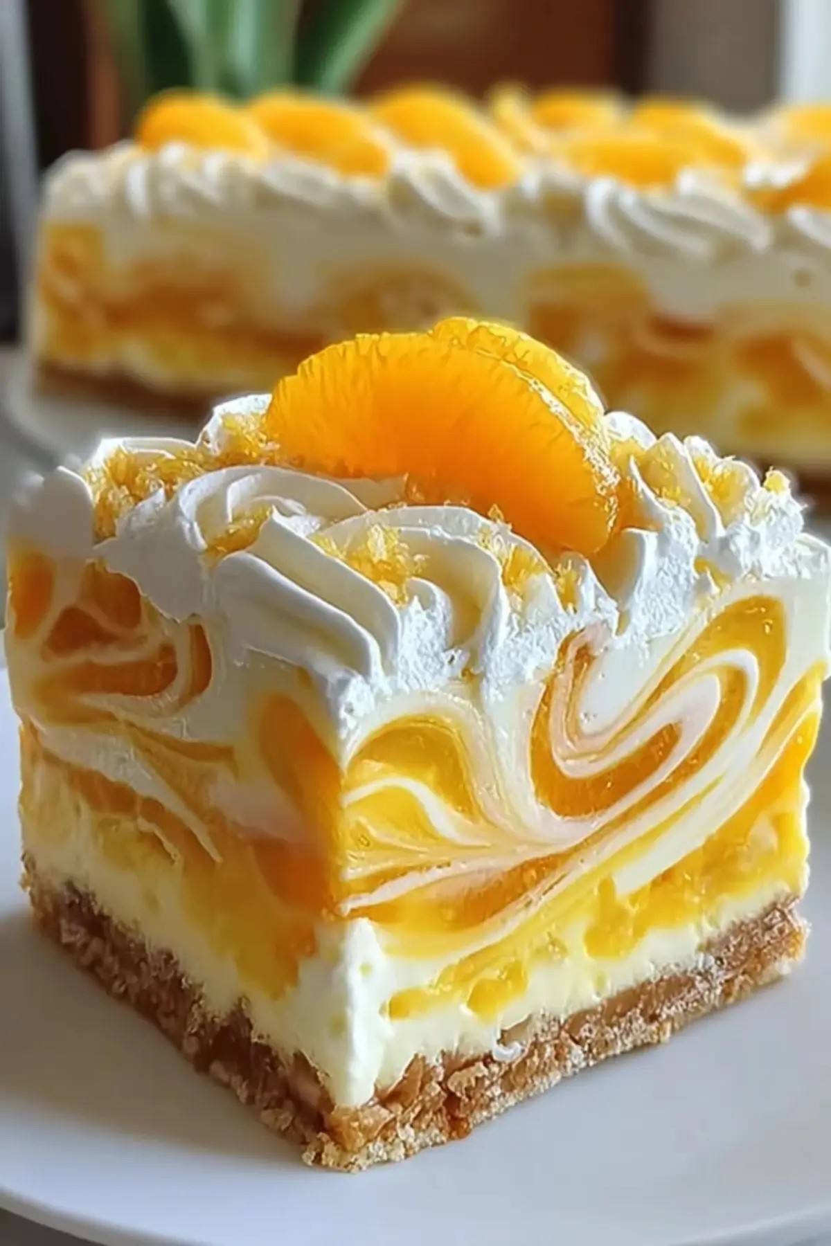 No-Bake Orange Pineapple Swirl Cheesecake: A Bright, Creamy Dessert ...