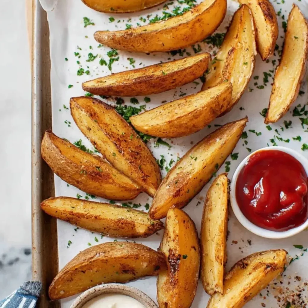 Baked Potato Wedges – Easy & Crispy Recipe - Recipe by Katherine