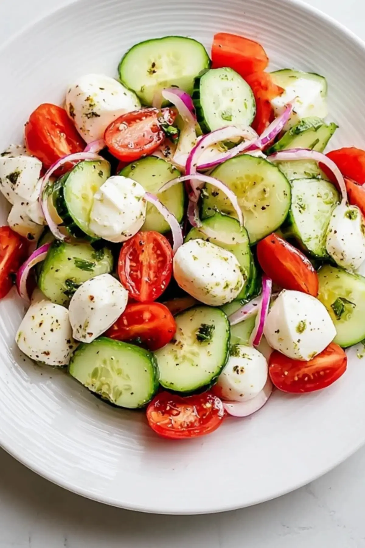 Cucumber Caprese Salad - Easy Summer Recipe (5 Ingredients) - Recipe by ...