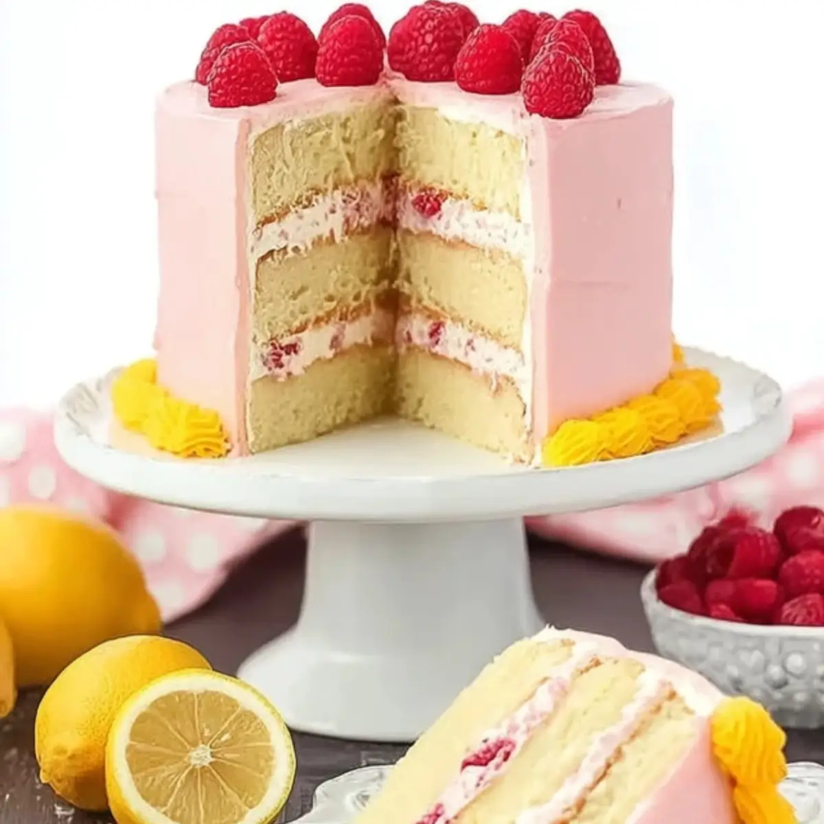 Lemon Raspberry Layer Cake – Best 1 Cake for Summer - Recipe by Katherine