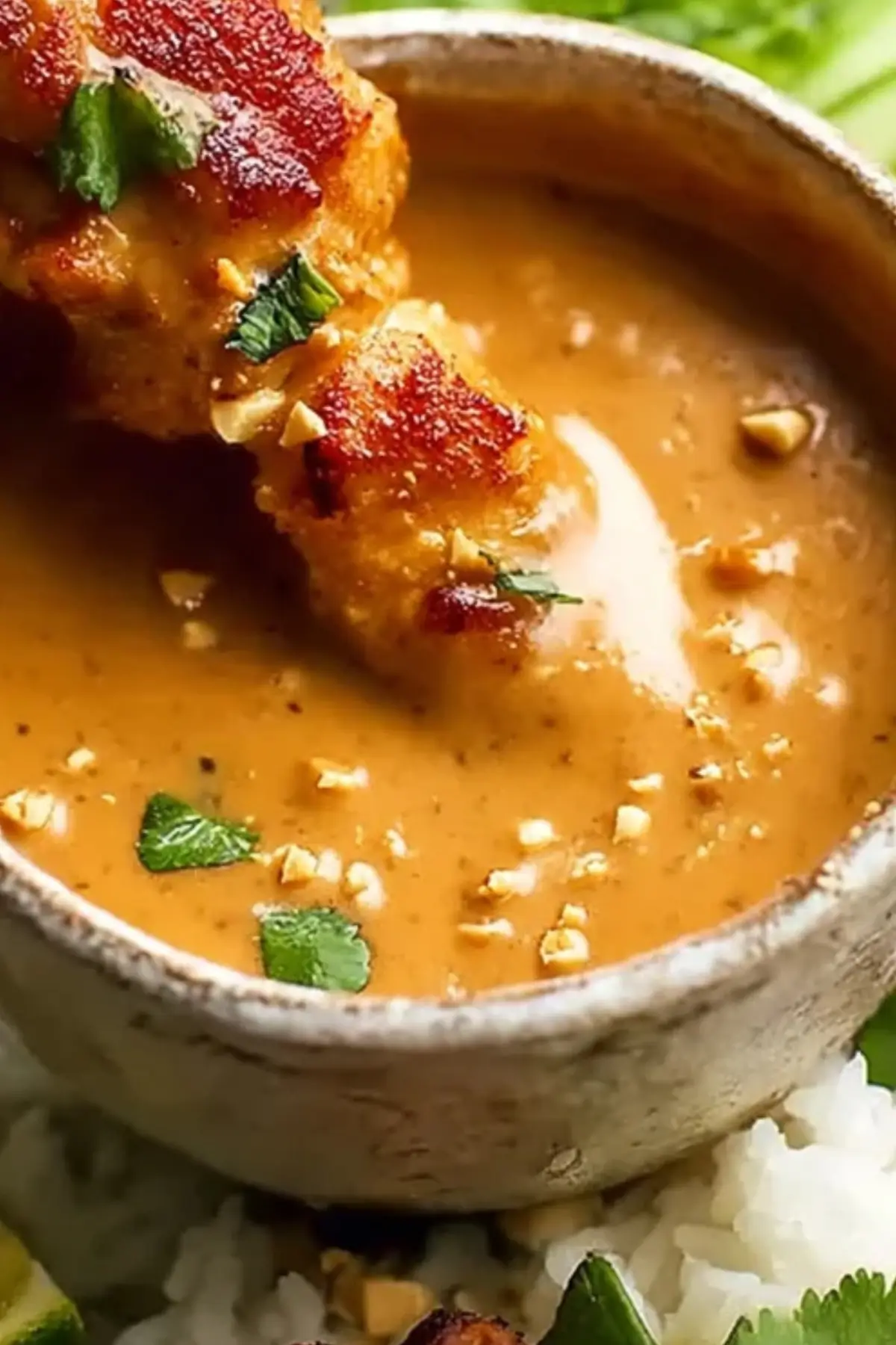 Thai Chicken Satay with Peanut Sauce – 5-Minute Recipe - Recipe by ...