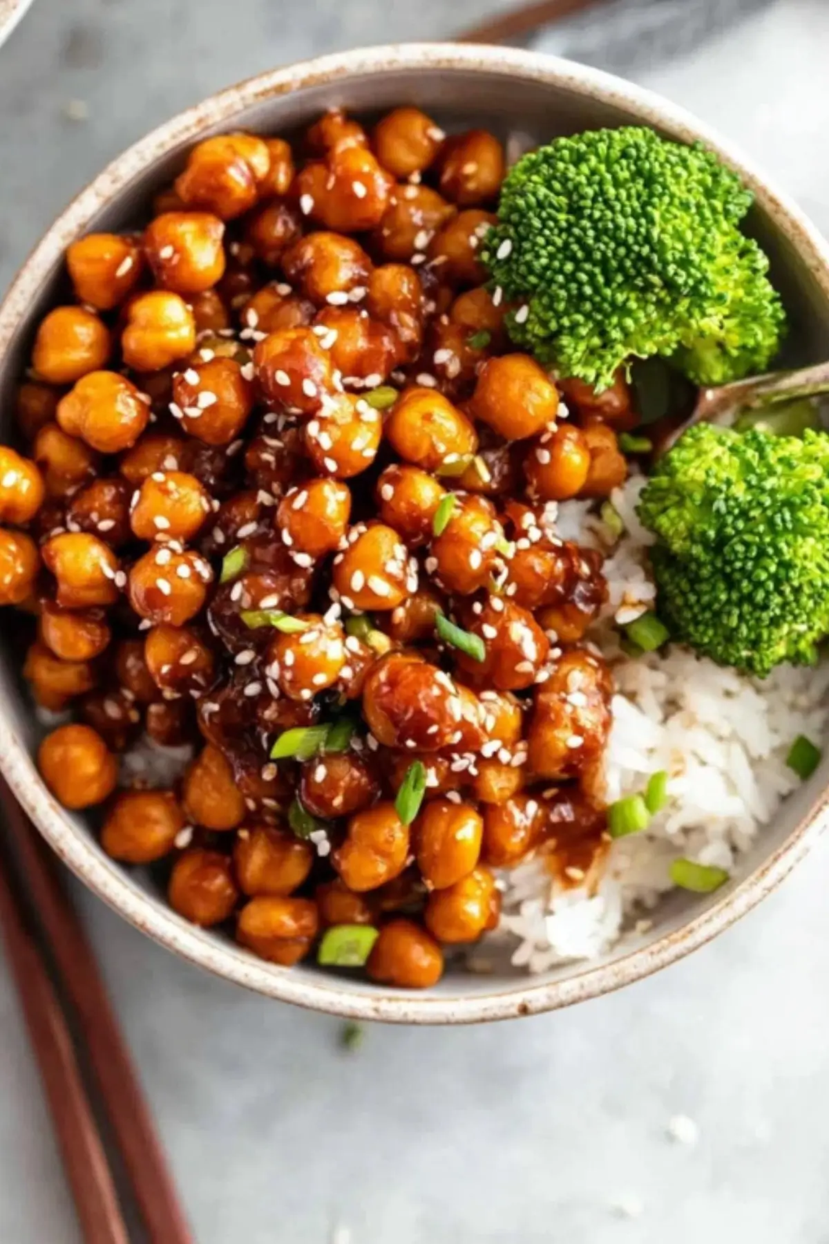 Vegan Sticky Sesame Chickpeas – 5 Simple Steps - Recipe by Katherine