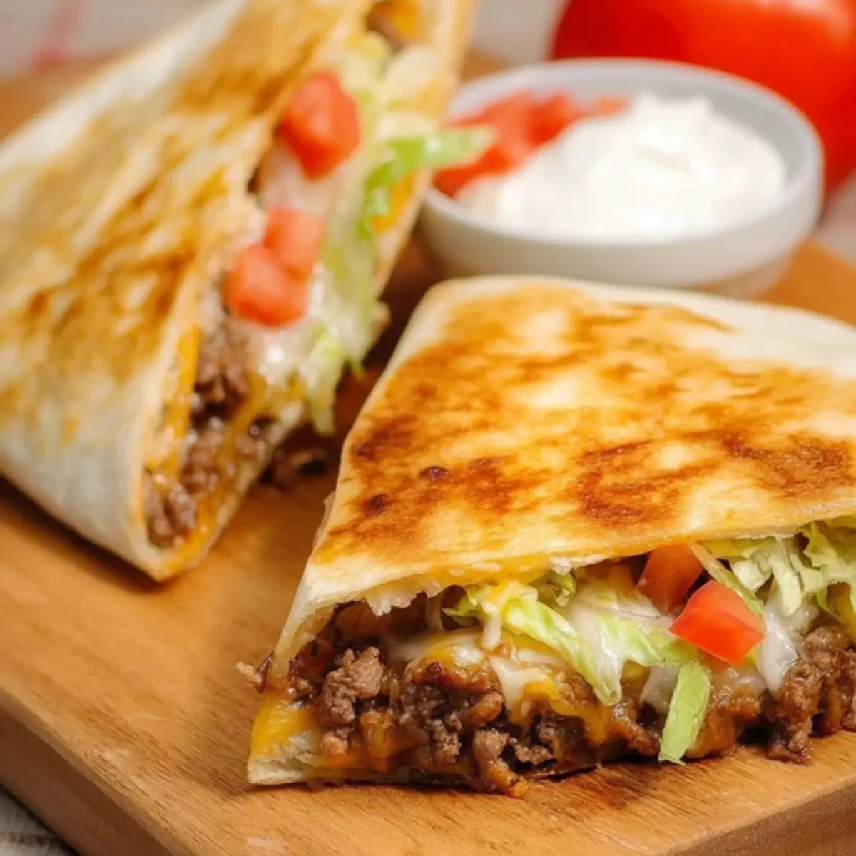 Easy Weight Watchers Cheeseburger Crunch Wrap – 6 WW Points - Recipe by ...